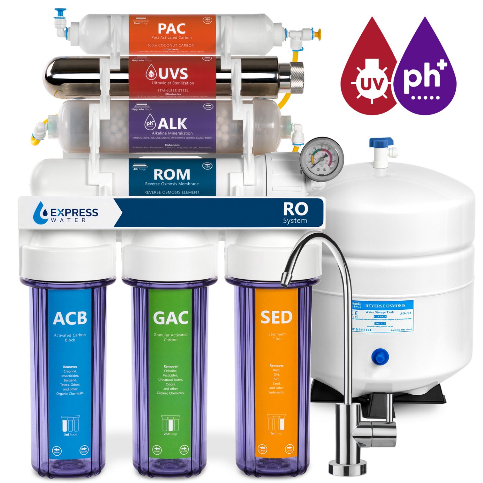 Express Water 11 Stage UV Ultraviolet + Alkaline + Reverse Osmosis Home ... Express Water 11 Stage UV Ultraviolet + Alkaline + Reverse Osmosis Home ...